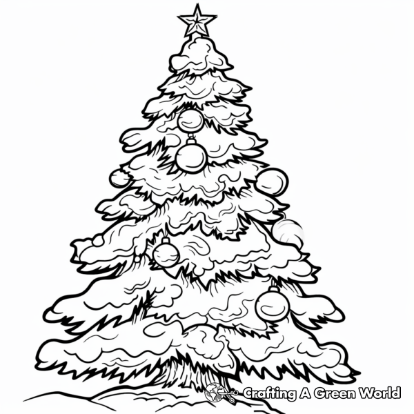 Big Christmas Tree Coloring Pages - Free & Printable!