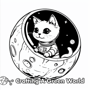 Space Cat Coloring Pages - Free & Printable!