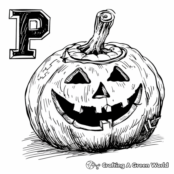 P Is For Pumpkin Coloring Pages - Free & Printable!