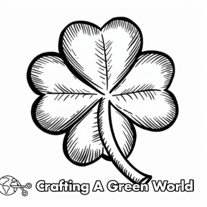 Four Leaf Clover Coloring Pages - Free & Printable!