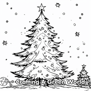 Big Christmas Tree Coloring Pages - Free & Printable!