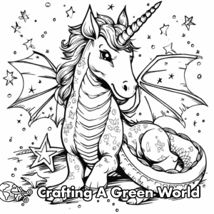 Unicorn Dragon Coloring Pages - Free & Printable!