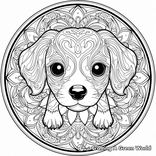 Dog Mandala Coloring Pages - Free & Printable!