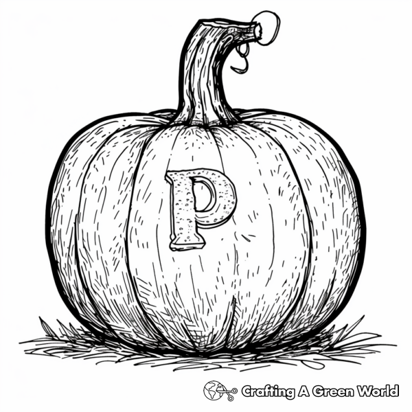 P Is For Pumpkin Coloring Pages - Free & Printable!
