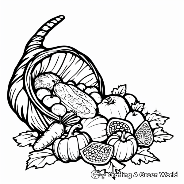 Cornucopia Food Coloring Pages - Free & Printable!