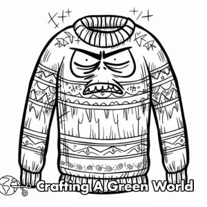 Ugly Sweater Coloring Pages - Free & Printable!