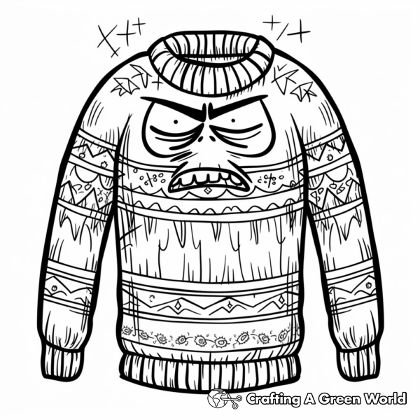 Ugly Sweater Coloring Pages - Free & Printable!
