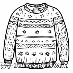 Ugly Sweater Coloring Pages - Free & Printable!