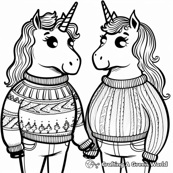 Ugly Sweater Coloring Pages - Free & Printable!