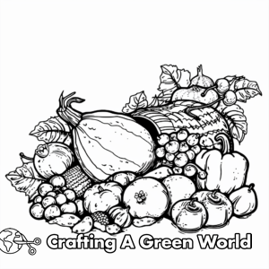 Cornucopia Food Coloring Pages - Free & Printable!