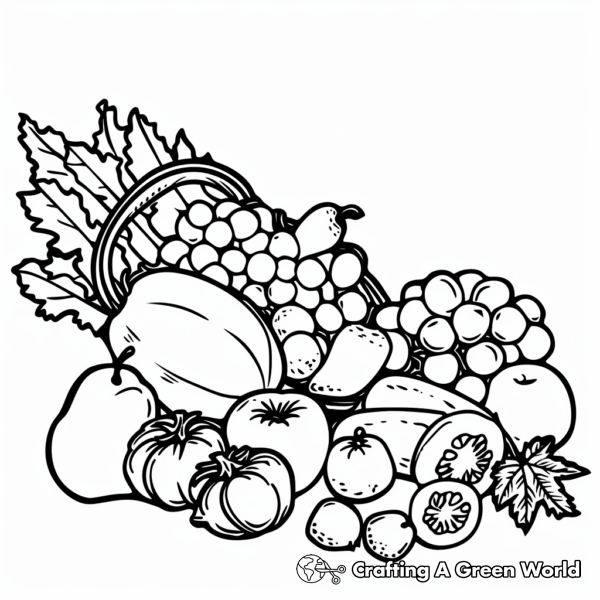 Cornucopia Food Coloring Pages - Free & Printable!