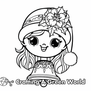Kawaii Christmas Coloring Pages - Free & Printable!
