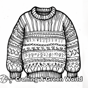 Ugly Sweater Coloring Pages - Free & Printable!