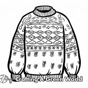 Ugly Sweater Coloring Pages - Free & Printable!