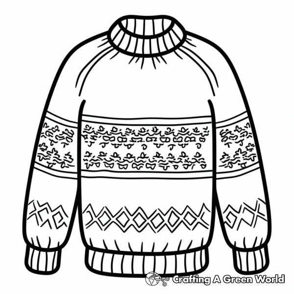 Ugly Sweater Coloring Pages - Free & Printable!
