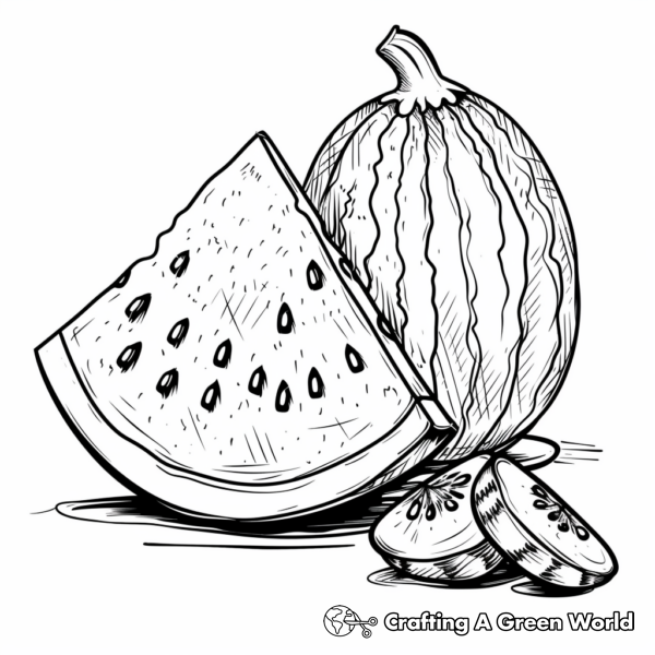 Watermelon Coloring Pages - Free & Printable!