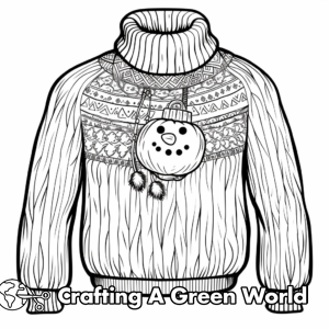 Ugly Sweater Coloring Pages - Free & Printable!