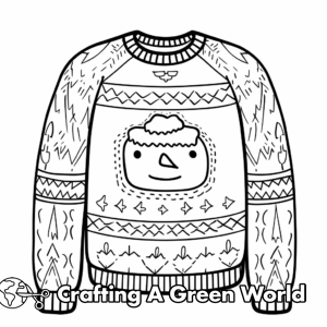 Ugly Sweater Coloring Pages - Free & Printable!