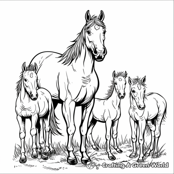 Wild Horses Coloring Pages - Free & Printable!