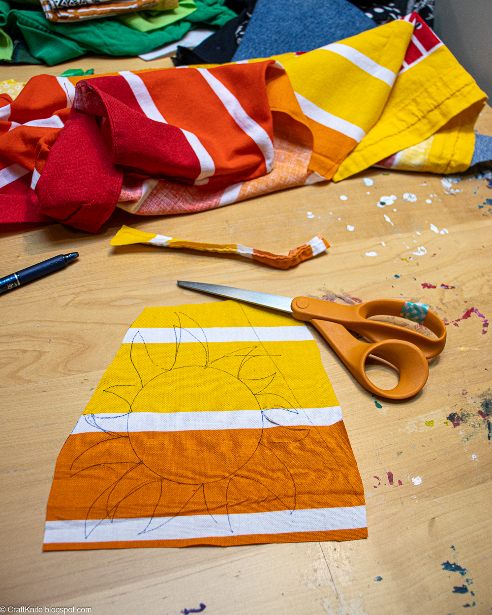 Sew a Solar Eclipse Bunting from Stash Fabric