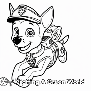 Chase from Paw Patrol Coloring Pages - Free & Printable!