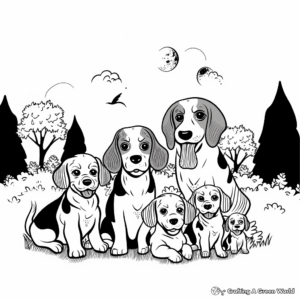 Dog Family Coloring Pages - Free & Printable!