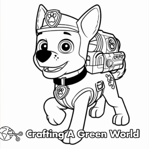Chase from Paw Patrol Coloring Pages - Free & Printable!