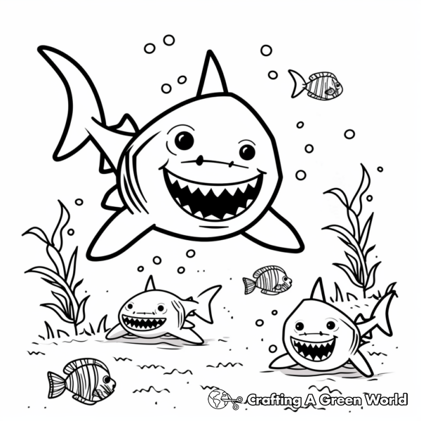 Baby Shark Coloring Pages - Free & Printable!