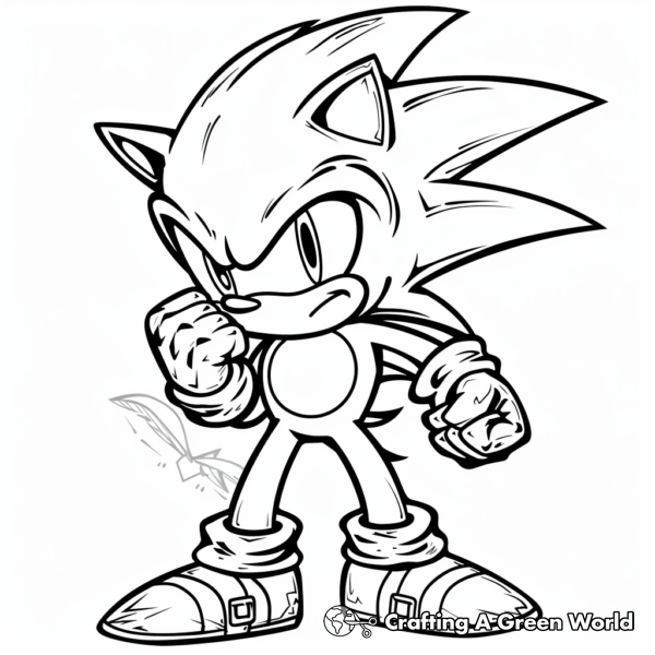 Blue Sonic Coloring Pages - Free & Printable!