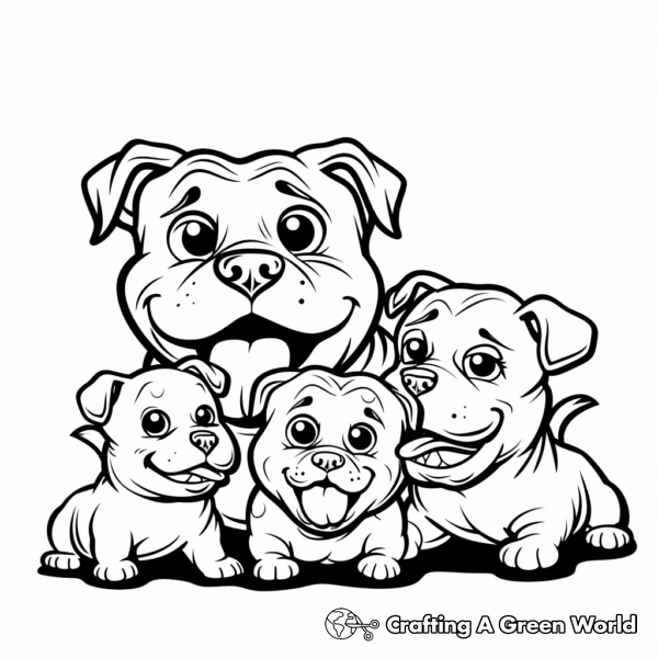 Dog Family Coloring Pages - Free & Printable!