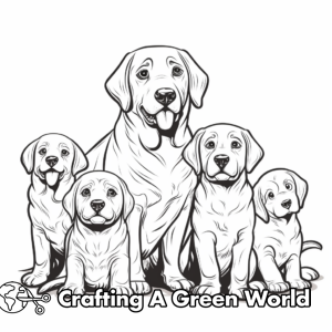 Dog Family Coloring Pages - Free & Printable!