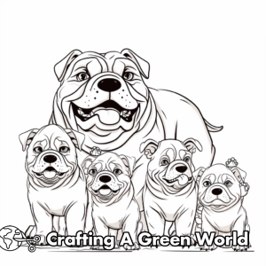 Dog Family Coloring Pages - Free & Printable!