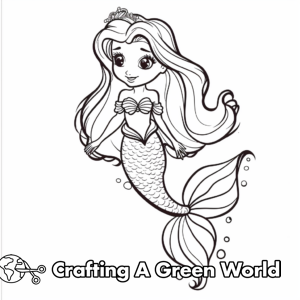 Mermaid Princess Coloring Pages - Free & Printable!