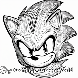 Sonic The Hedgehog's Face Coloring Pages - Free & Printable!