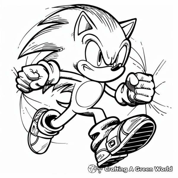 Classic Super Sonic Coloring Pages - Free & Printable!