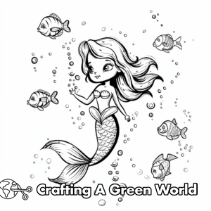 Siren Mermaid Coloring Pages - Free & Printable!