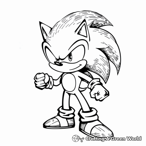 Blue Sonic Coloring Pages - Free & Printable!