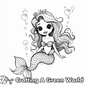 Siren Mermaid Coloring Pages - Free & Printable!