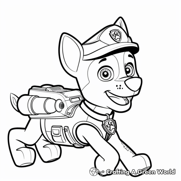 Chase from Paw Patrol Coloring Pages - Free & Printable!