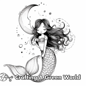 Siren Mermaid Coloring Pages - Free & Printable!