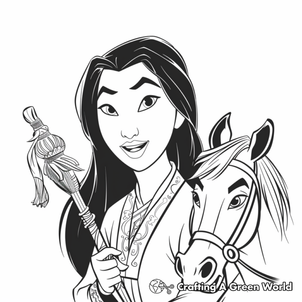 Mulan Coloring Pages - Free & Printable!