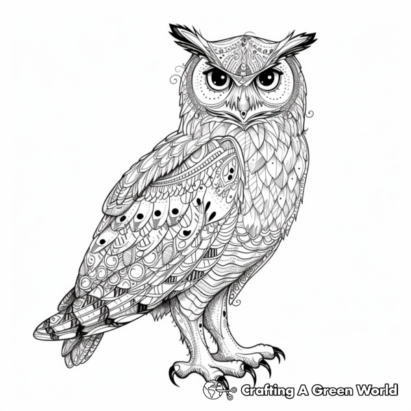 Owl Coloring Pages For Adults - Free & Printable!