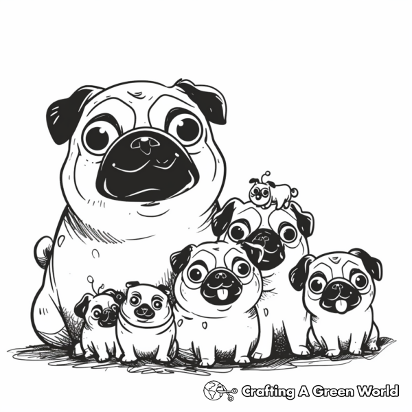 Dog Family Coloring Pages - Free & Printable!