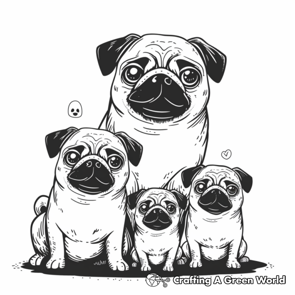 Dog Family Coloring Pages - Free & Printable!