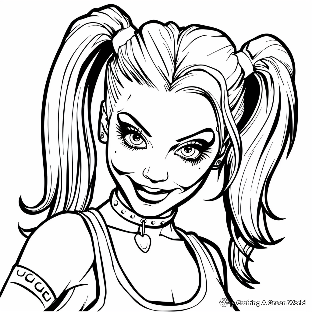 Free Coloring Pages Harley Quinn