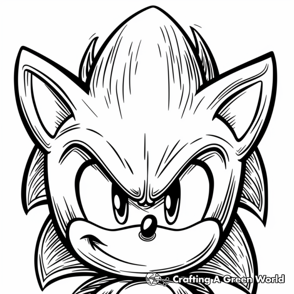 Sonic The Hedgehog S Face Coloring Pages Free Printable