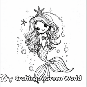 Mermaid Princess Coloring Pages - Free & Printable!
