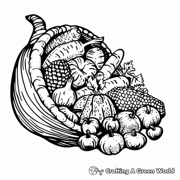 Cornucopia Coloring Pages - Free & Printable!