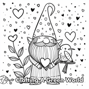 Valentine's Day Gnome Coloring Pages - Free & Printable!