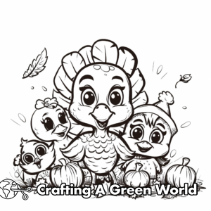 Thanksgiving For Preschool Coloring Pages - Free & Printable!